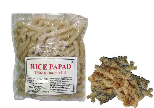JEETBY KSHS Rice Papad (Fingers) - 400gm - JioMart