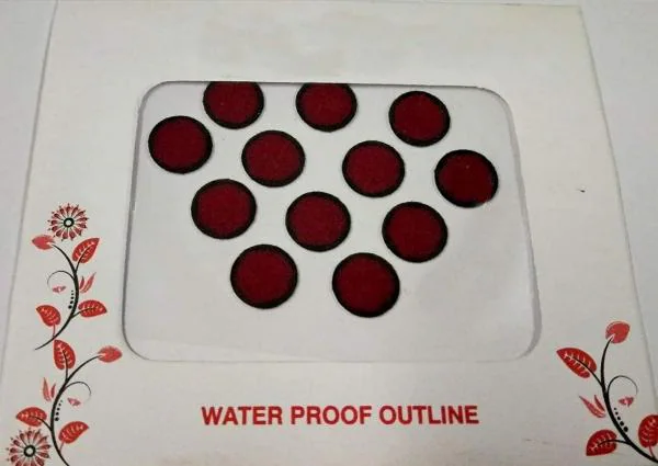 Vama Fashions Round Bindis Maroon Velvet Kumkum Bindi For Women - JioMart