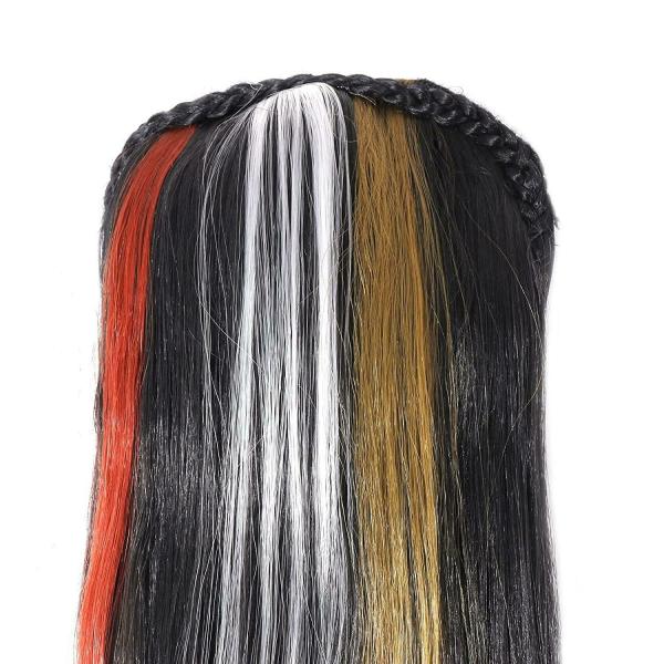 NAVMAV 25- 30 Inch Multicolor Curly, Multicultural, Normal, Thick, Long ...