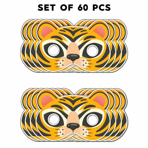 Festiko 60 Pcs Tiger Theme Eye Masks, Tiger Eye Masks For Kids - JioMart