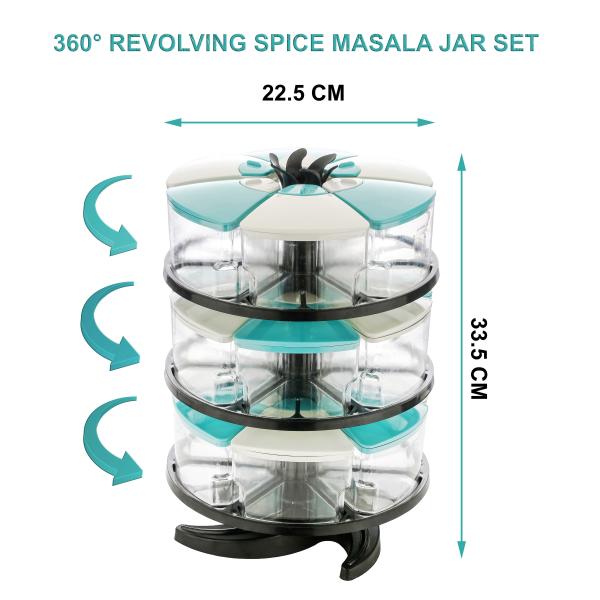 OPTIMUS 360 Revolving Spice Rack Masala Rack Spice Box Masala Box ...