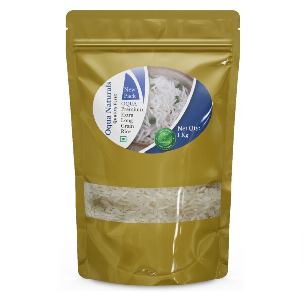 OQUA NATURALS Premium Long Grain Special Basmati Rice (Full Grain ...