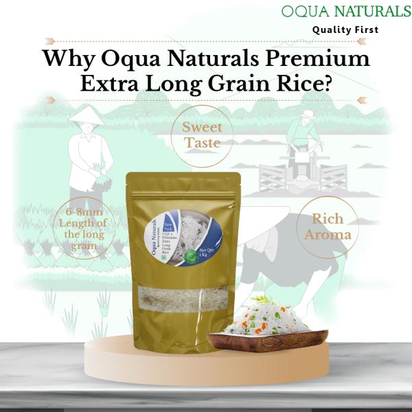 OQUA NATURALS Premium Long Grain Special Basmati Rice (Full Grain ...