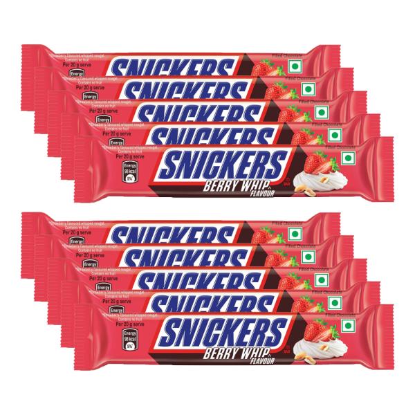 Snickers Rich & Creamy Combination of Milk Chocolate & Berry Whip 22g ...
