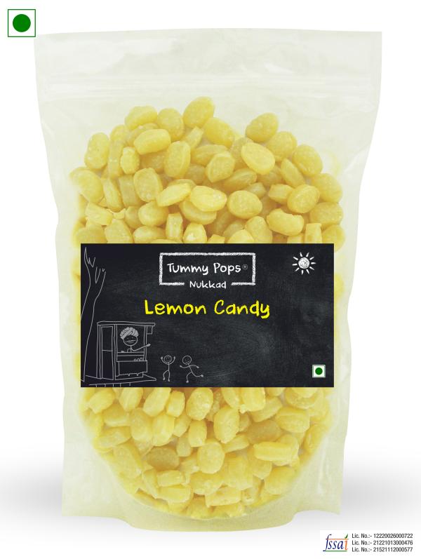 Tummy Pops Lemon Candy for Kids| Flavoured Hard Candy Sweet| Toffees ...
