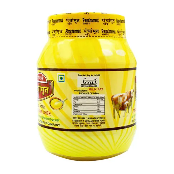 Panchamrut Pure and Healthy Desi Cow Ghee 500ml (Pack of 1) - JioMart