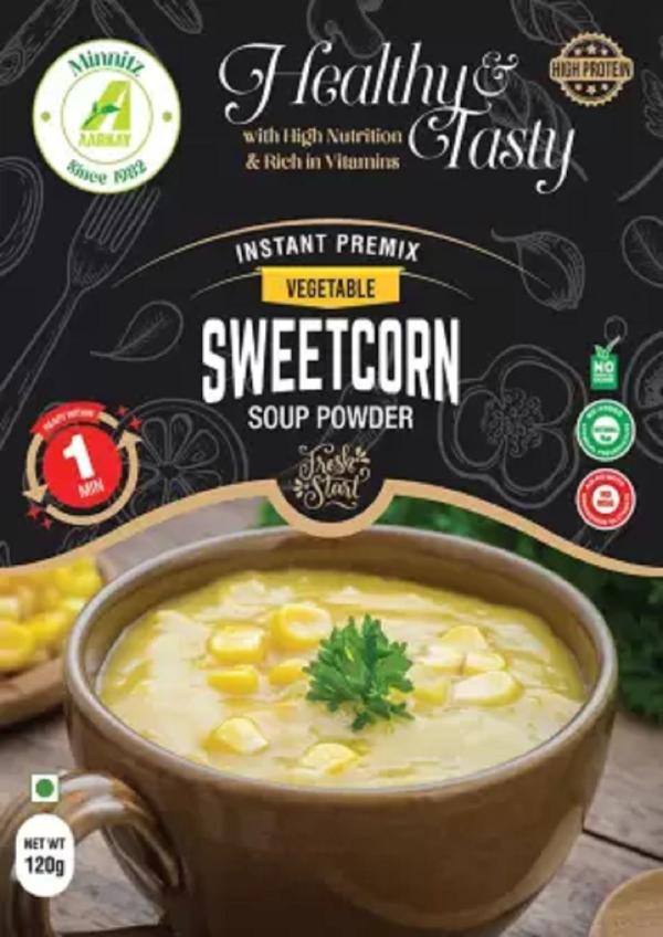 AARKAY Sweetcorn Natural Instant Premix High Protein Soup Powder, 120g ...