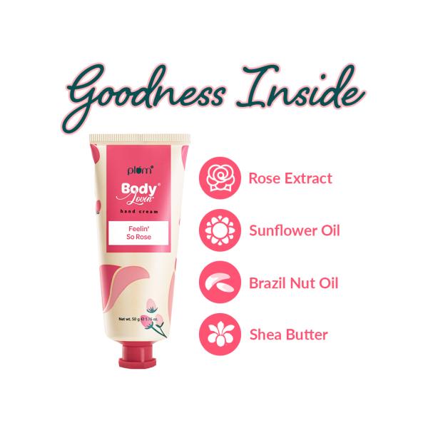 Plum BodyLovin' Feelin' So Rose Hand Cream | All Skin Types | Non ...