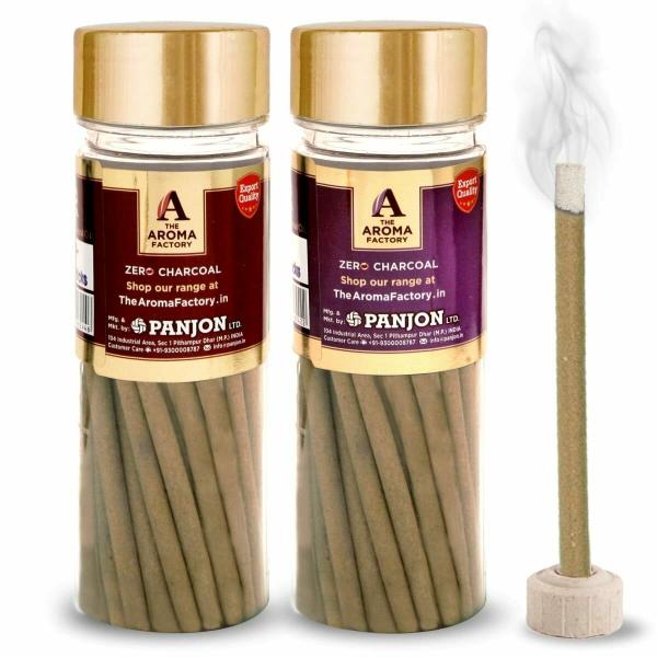 The Aroma Factory Dhoop Batti Sticks Lavender & Rose charcoal Free ...