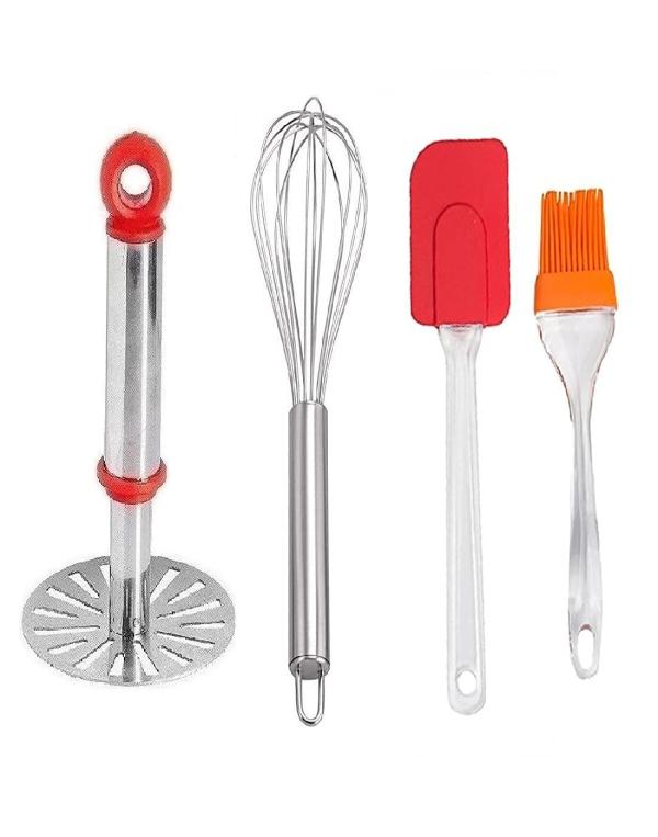 Wofier Masher With Stainless Steel Egg Beater Whisker And Silicone Big ...