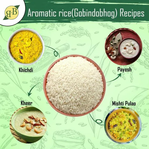 B&B Organics Aromatic Gobindobhog Rice - WestBengal Origin Gobindobhog ...