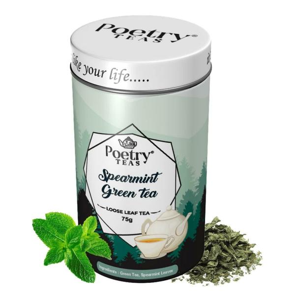 Poetry Teas Spearmint Green Tea Digestion 75 g Loose Leaves - JioMart