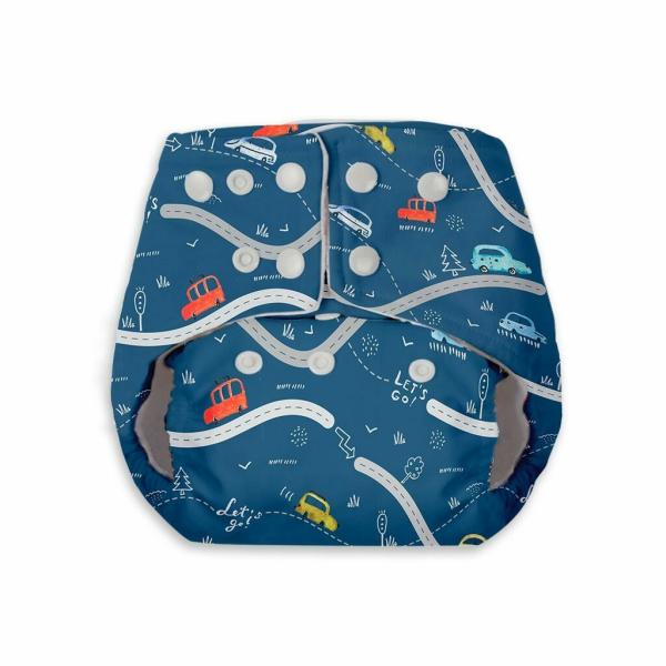 BASIC for Baby- Freesize Royal Blue Cloth Diapers for Day Time Use With ...