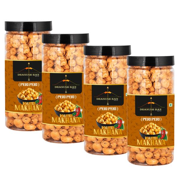 DHANUSH BAN Roasted Peri Peri Flavored Makhana Fox Nut 400 g Crispy ...