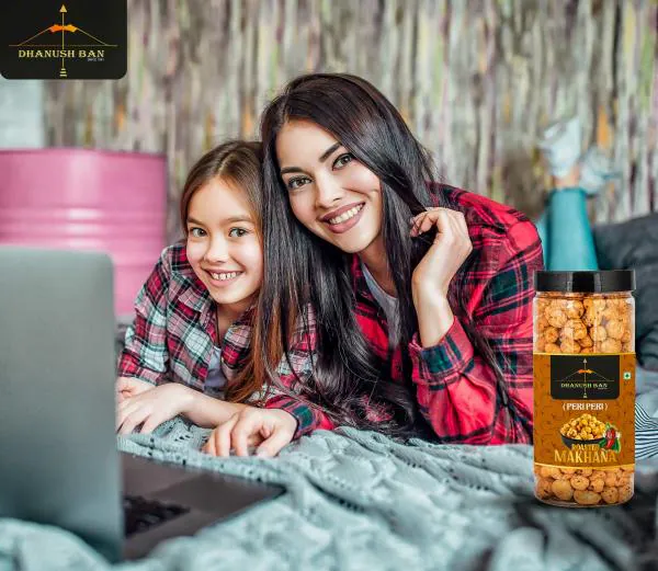 DHANUSH BAN Roasted Peri Peri Flavored Makhana Fox Nut 400 g Crispy ...