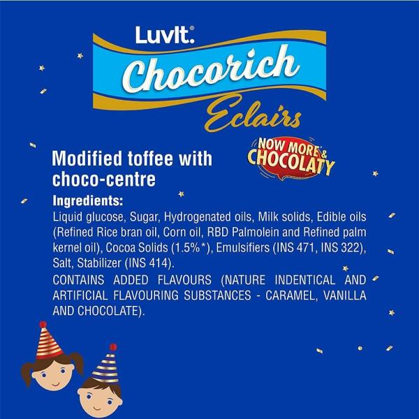 LuvIt Chocorich Classic Eclairs Chocolate | Birthday Party Pack | Pack ...