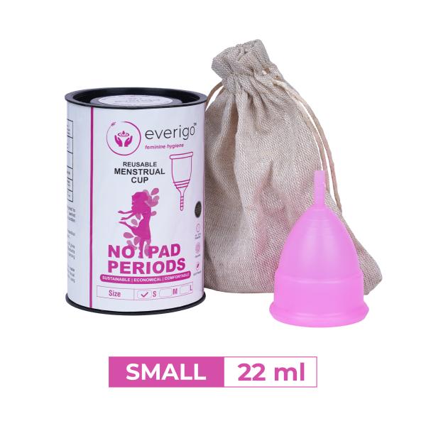 Everigo Reusable Small Size Menstrual Cup for Women | Small Size with Pouch | Ultra Soft, Oduor ...
