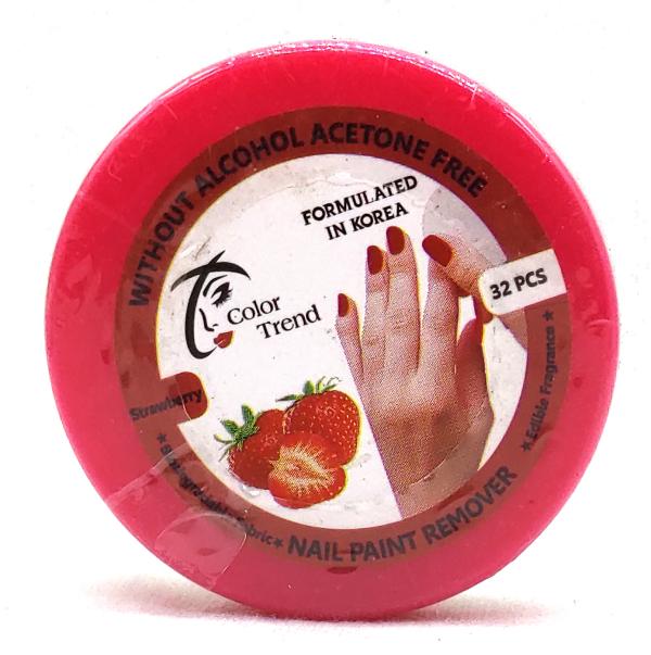 Color Trend Alcohol Acetone free remover Wipes - Stawberry - JioMart