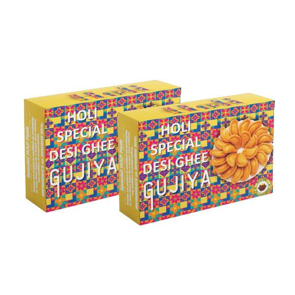 Delight Foods Desi Ghee Gujiya-Holi Gift Box , Indian Sweets, Mithai , Gunjiya, Gujia ...