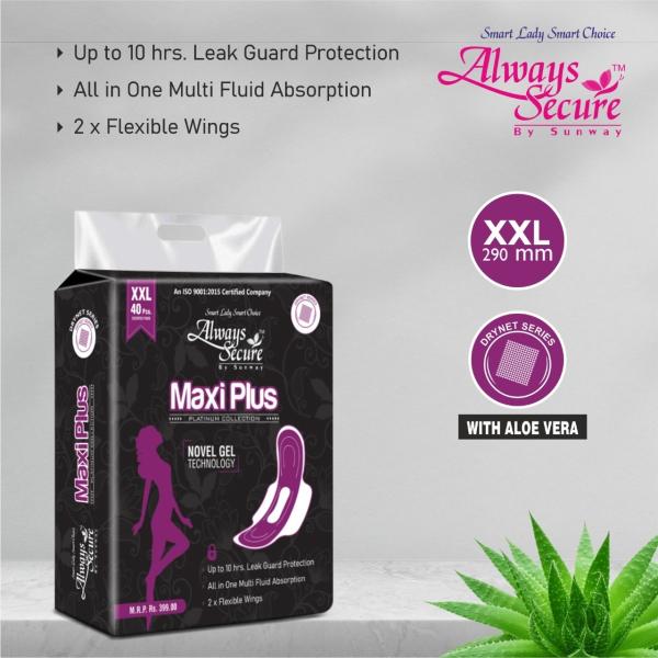 Always Secure Jumbo Drynet Soft Shield Sanitary Pads for Women's ...