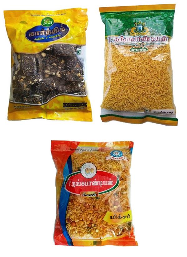 Thangapandiyan Mixture, Omapodi, Ellu Mittai - JioMart