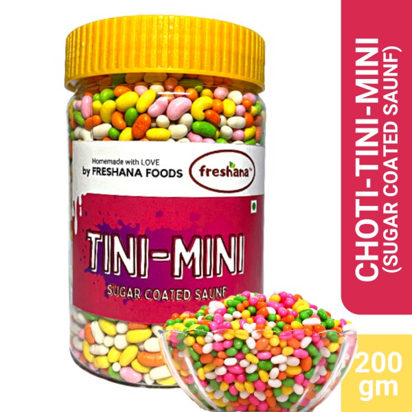 Freshana Mouth Freshener Tini-Mini Saunf 200G Tinimini Flavoured Sugar ...