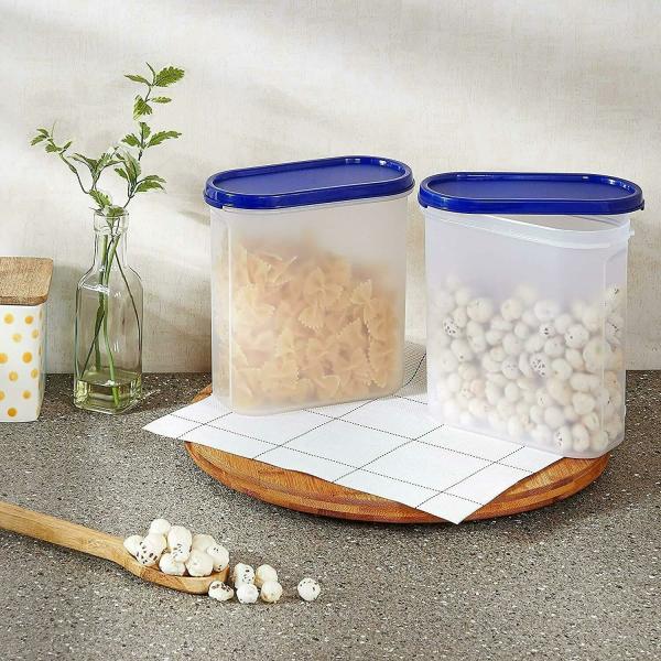 Console Oval Type Modular Plastic Storage Containers 2500 ml ( Set of 6 ...