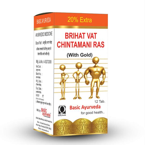 Basic Ayurveda Brihat Vat Chintamani Ras With Gold 12 Tablets - JioMart
