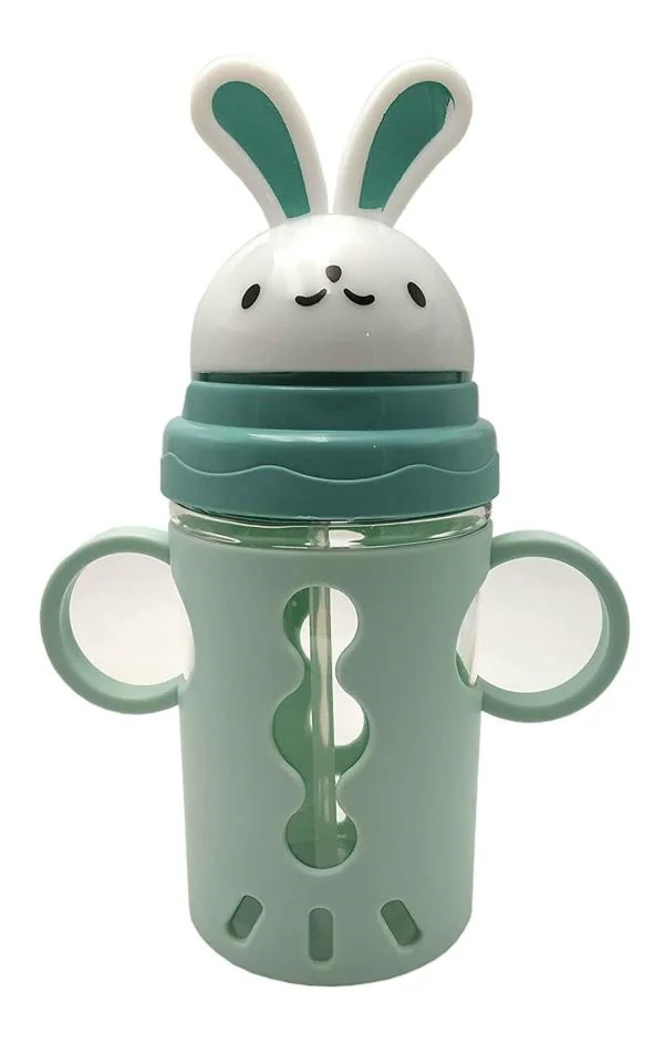Te Quiti Blue Plastic Leakproof Durable BPA Free Non-Toxic Baby Sipper With Straw 240ml - JioMart