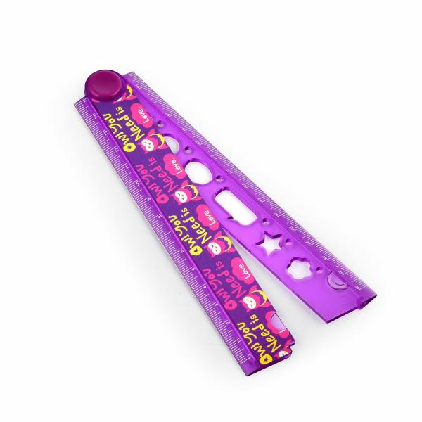 Scoobies Squad Fold Up Ruler (Purple) | With Geometry Stencil | Cute ...