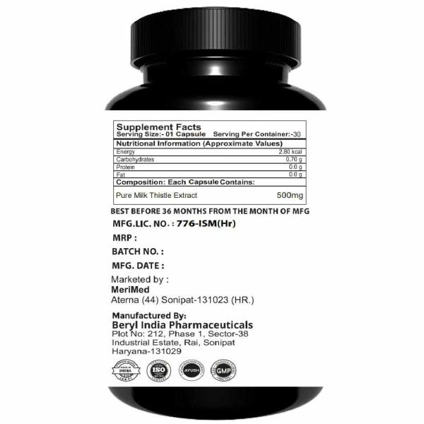 DOUBLE MM Milk Thistle Liver Support Formula (with Silymarin 500 mg ...