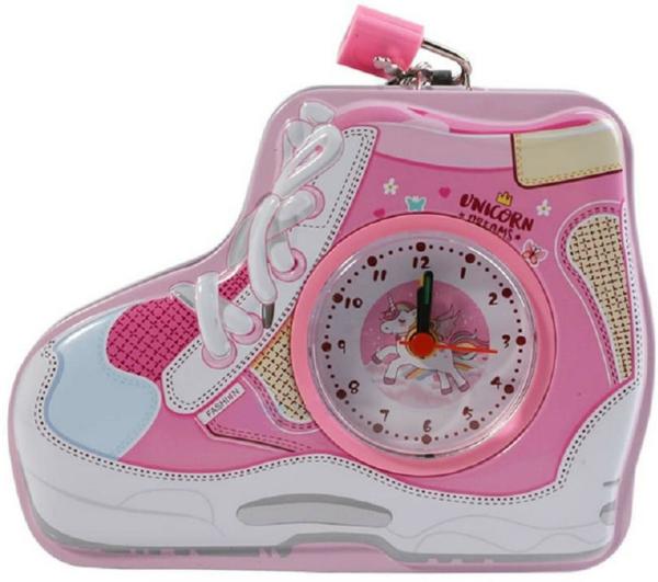 Sanjary Multicolor Metal Shoe Shape Piggy Bank With Alarm And Lock And ...