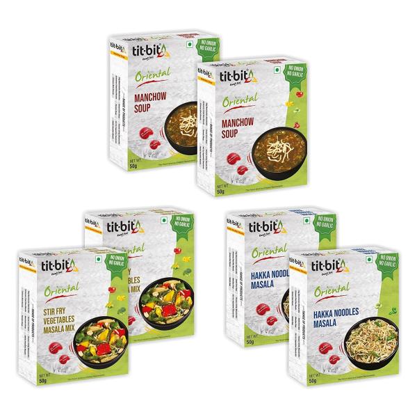 Tit-Bit Jain Manchow Soup, Stir Fry Vegetable Masala, Hakka Noodles ...