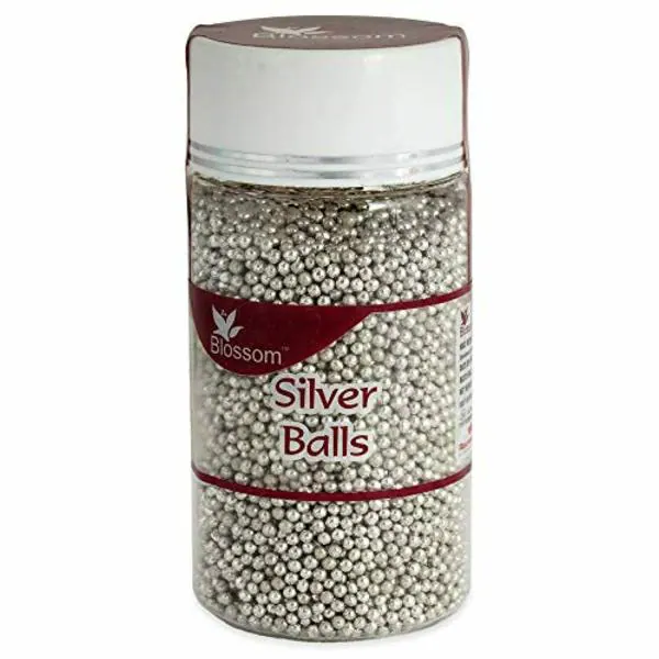 BLOSSOM Edible Silver Balls Sprinkles for Cake Decoration (Size- 00) 125 g - JioMart