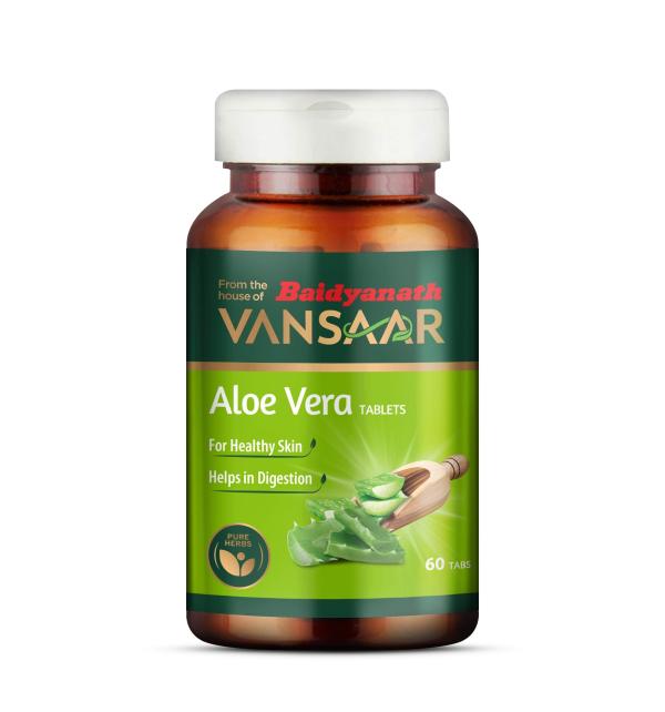 Vansaar Aloe Vera Tablets 60 Tablets (From The House Of Baidyanath) 100 ...