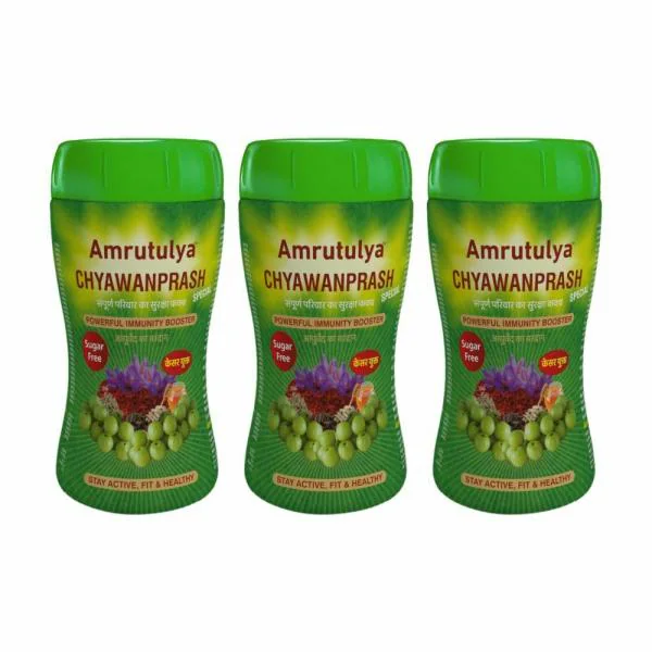 Amrutulya Chyawanprash Special (Sugar Free) (1Kg - Pack Of 3)| Enriched ...