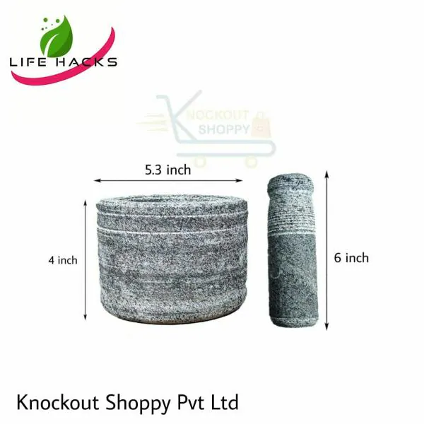 INEPTA South Indian Traditional Stone Mortar and Pestle Stone/Grinding ...