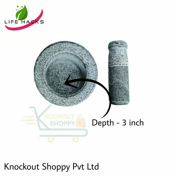 INEPTA South Indian Traditional Stone Mortar and Pestle Stone/Grinding ...