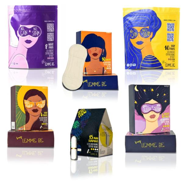 Lemme Be All Period Kit - Adult Day pads (10) + Adult Night pads (8 ...