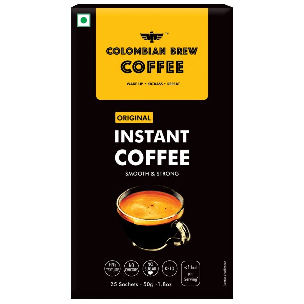 Colombian Brew Pure Instant Coffee Powder, Smooth & Strong 50g - JioMart