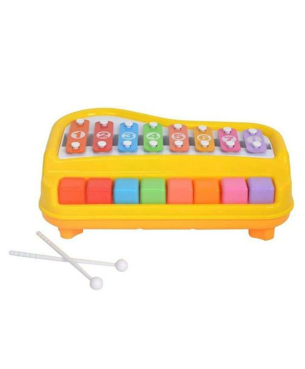 AMAFLIP Multicolor 2 in 1 Preschool Educational Musical Learning Piano ...
