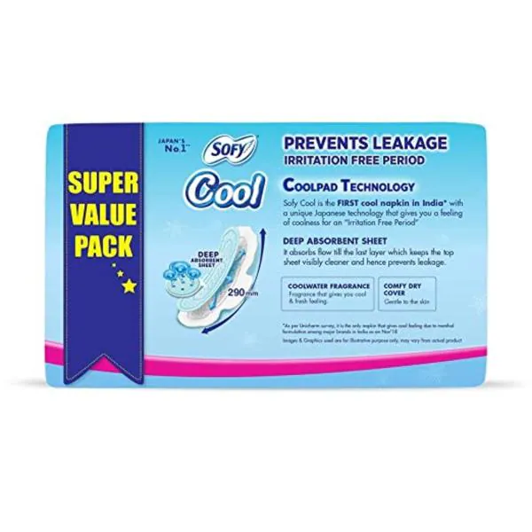 Sofy Cool Sanitary Napkin XL (54 + 54 Pads) (Pack of 2) Sofy cool combo packs - JioMart