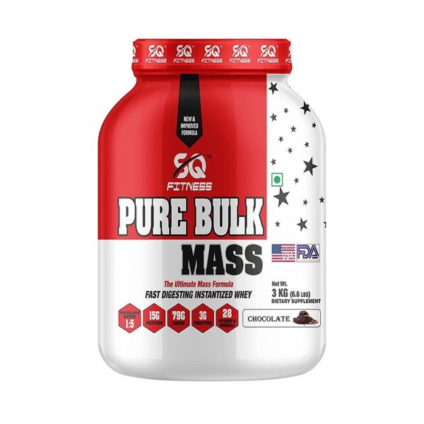 SQ Fitness Pure Bulk Mass Gain & Weight Gainer For Fast Weight & Muscle ...
