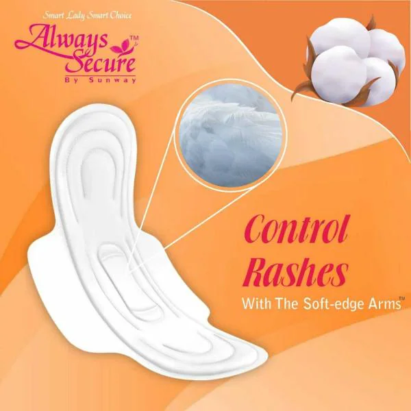 Always Secure Jumbo Soft Cottony Sanitary Napkin Pads for Women's ...