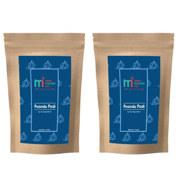 Mina Garlic Idli Powder / Poondu Podi 100gm, Pack of 2 - JioMart