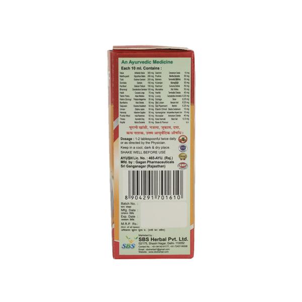 SBS G-Kof Honey Syrup - Ayurvedic Cough Syrup For Sore Throat And ...