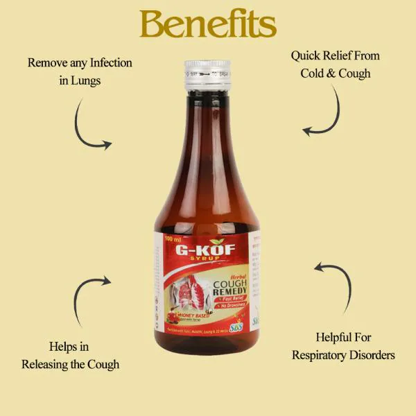 SBS G-Kof Honey Syrup - Ayurvedic Cough Syrup For Sore Throat And ...