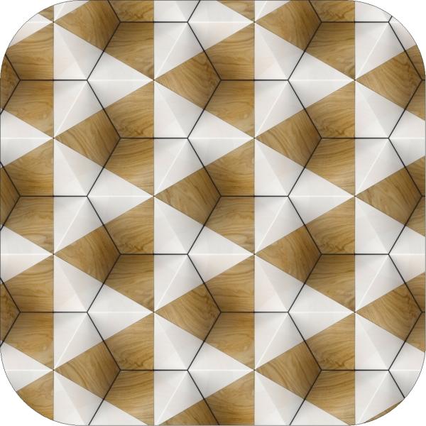 WallWear Wallpapers & Wall Stickers Model (YellowWhiteTriangle) Pack Of ...