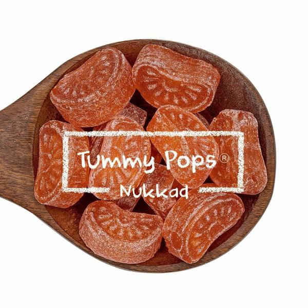 Tummy Pops Orange Candy for Kids| Flavoured Hard Candy Sweet| Toffees ...
