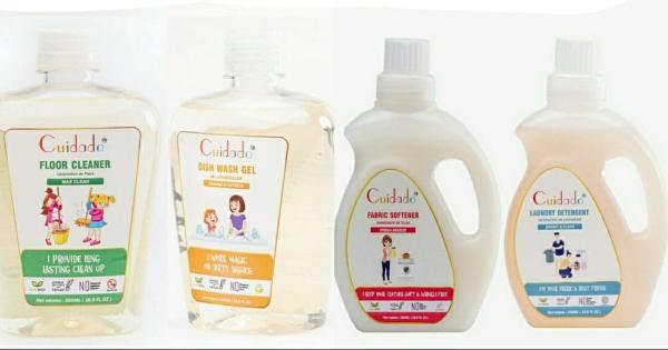 CUIDADO Combo Eco-friendly Laundry Liquid,Fabric Softener,Dish Wash Gel ...
